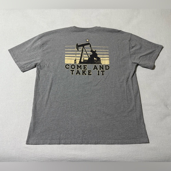 BURLEBO | Shirts | Burlebo Tshirt Mens 2xl Come And Take It Gray Short ...
